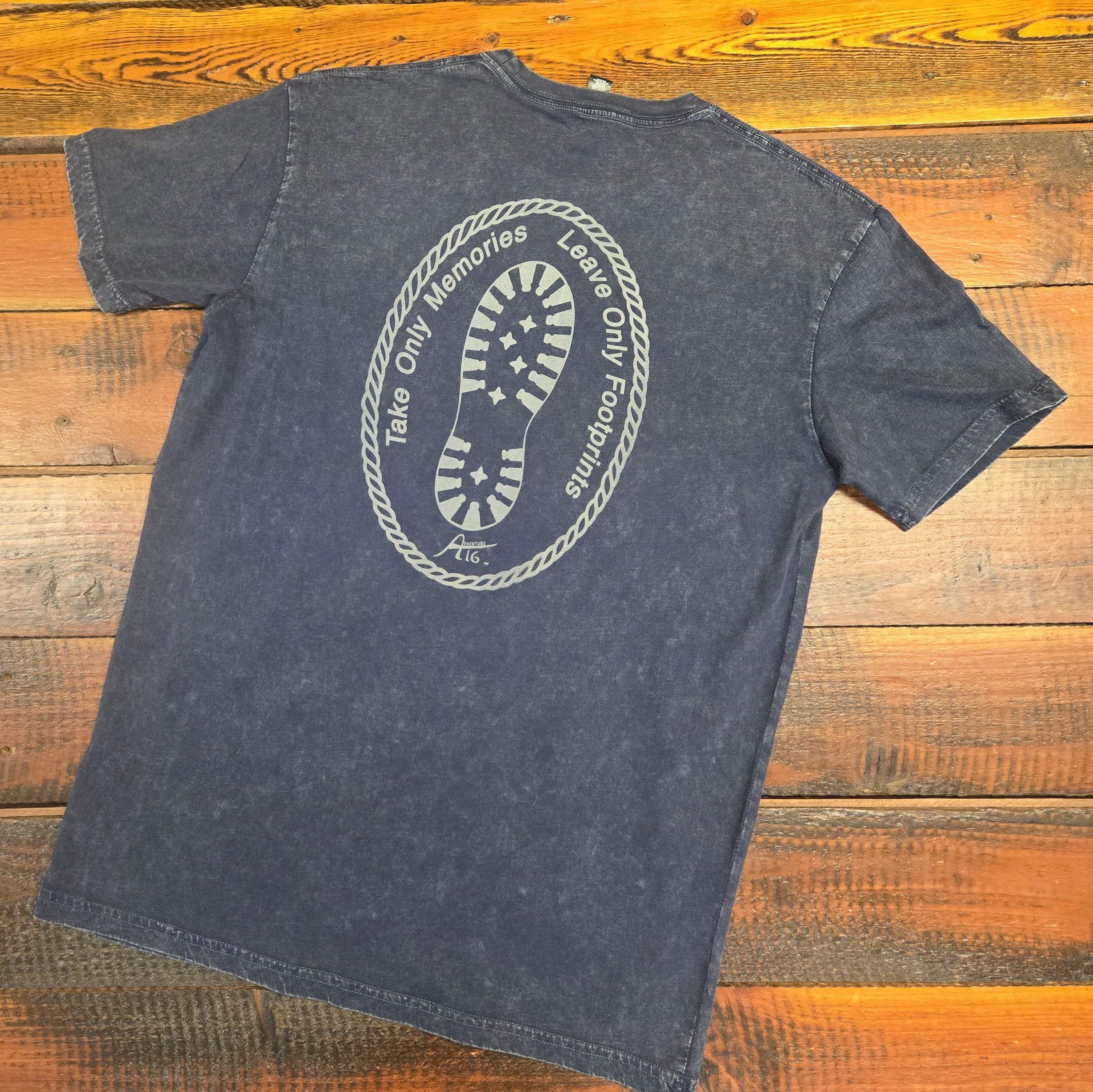 VINTAGE FOOTPRINT STONEWASHED T-SHIRT 3-Colorways – Adventure 16